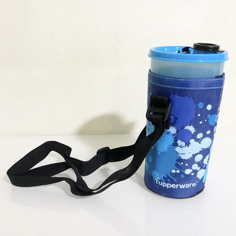 Tupperware Blue Water Bottle with Holder Sling Bag Handolier, Furniture ...
