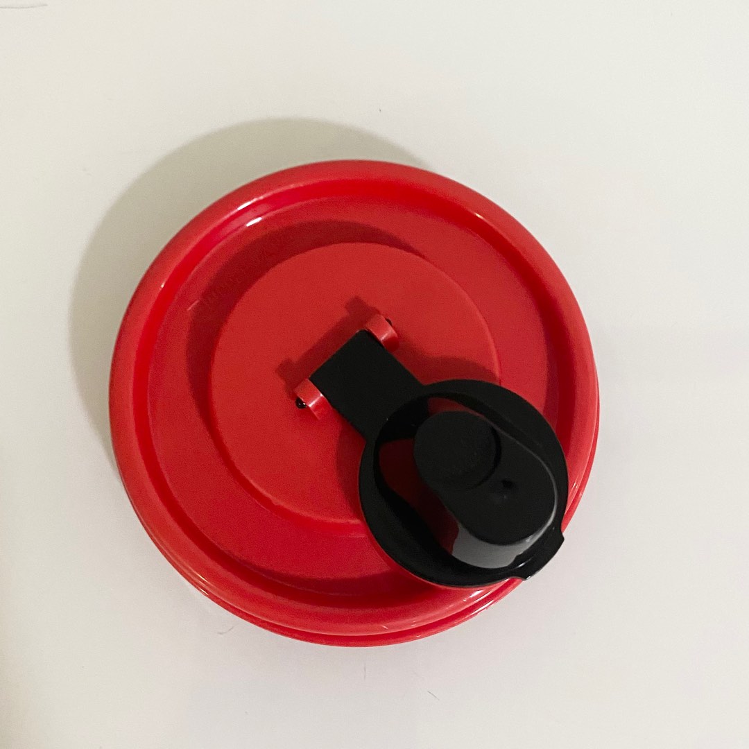 Tupperware Sauce Container Red Black Cover Lid, Furniture & Home Living ...