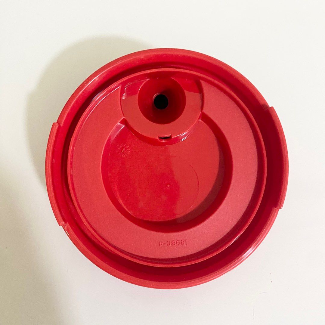 Tupperware Sauce Container Red Black Cover Lid, Furniture & Home Living ...