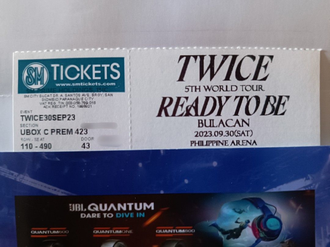 TWICE 5th World Tour Ready to Be Bulacan Day 1 UBC Prem, Tickets ...