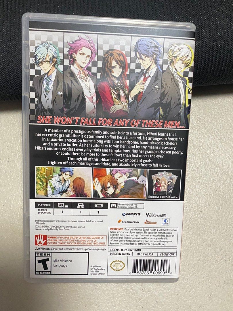 variable barricade - nintendo switch otome game - with exclusive card ...