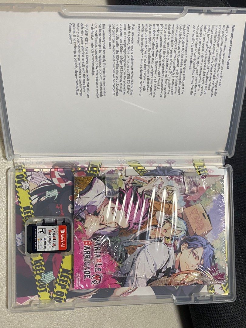 variable barricade - nintendo switch otome game - with exclusive card ...