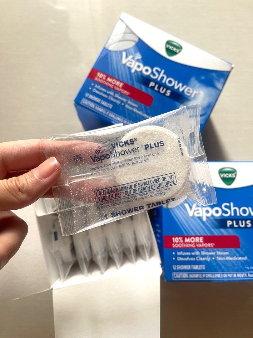 Vicks Vaposhower Plus Shower Steamer Tablets (SOLD PER TABLET), Beauty ...