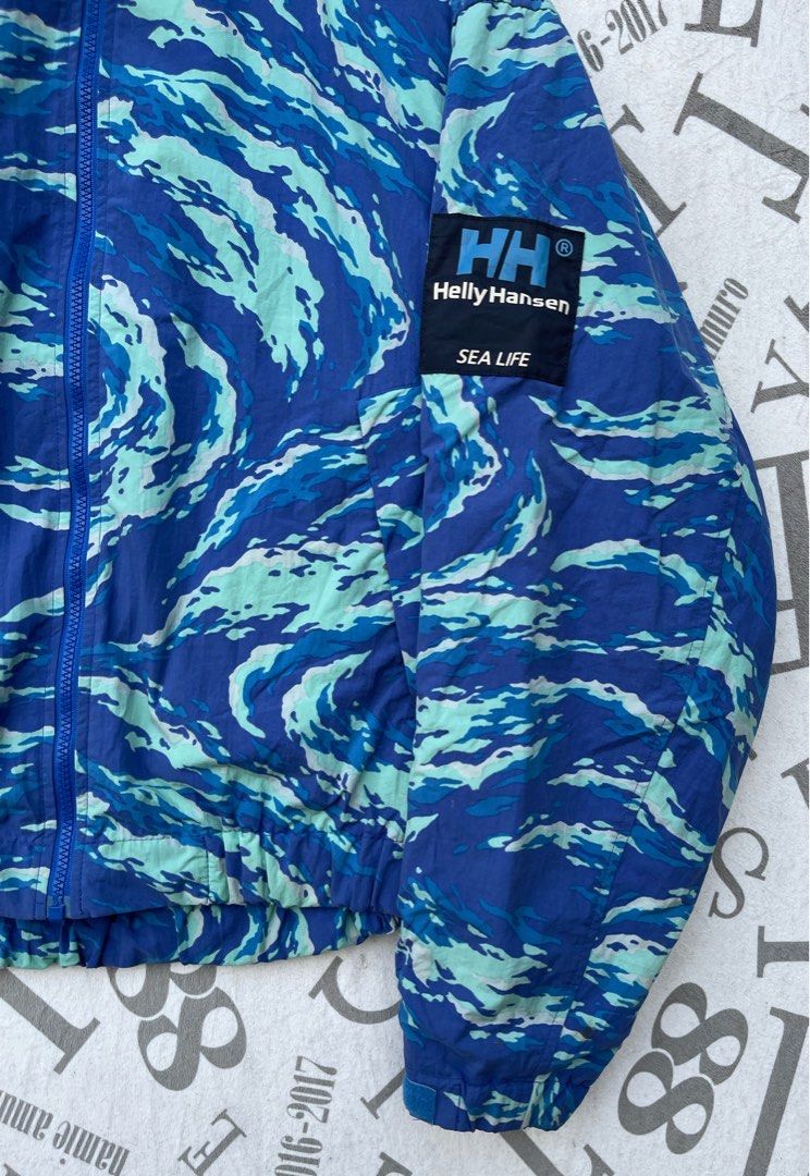 Vintage Helly Hansen Flame Blue Fire Bomber Jacket, Men's Fashion ...