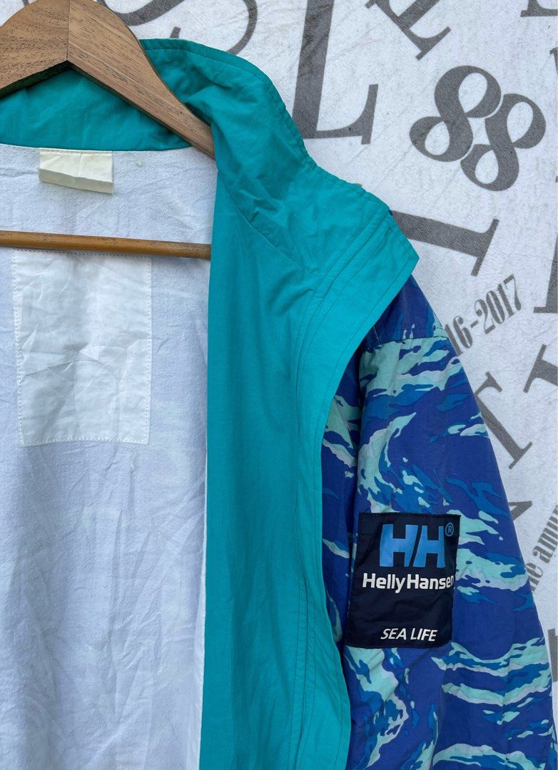 Vintage Helly Hansen Flame Blue Fire Bomber Jacket, Men's Fashion ...