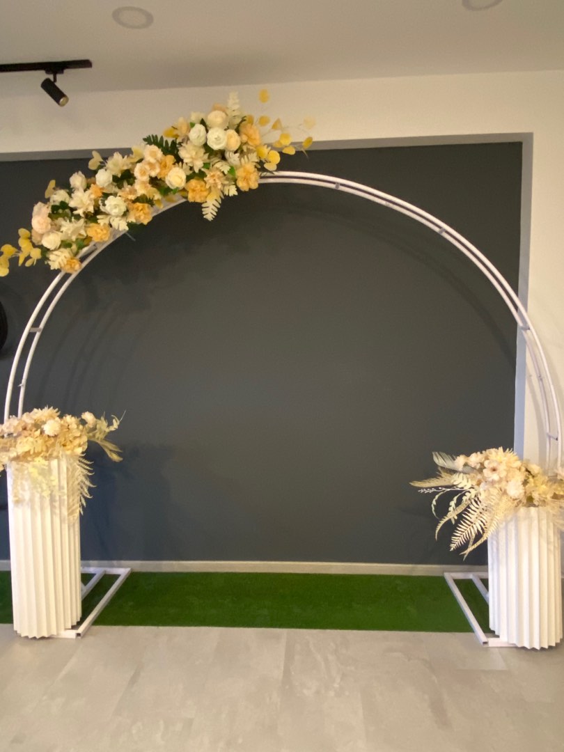 [Rent] Entrance Arch / Floral Arch round backdrop stand for weddings ...
