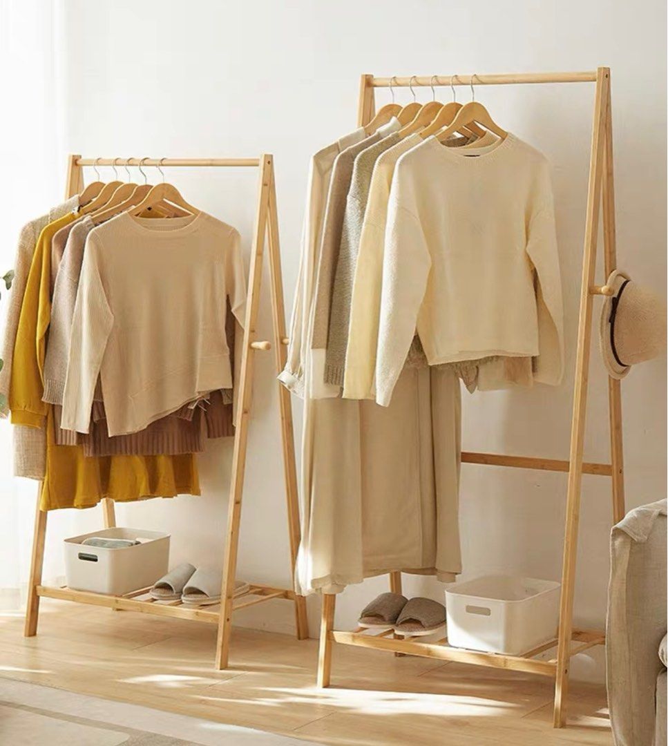 Wooden Clothes Rack, Furniture & Home Living, Furniture, Shelves ...