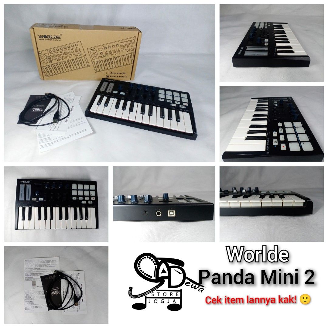 WORLDE PANDA MINI 2 MIDI CONTROLLER II CONTROLER MK2 MKII 25 KEYS ...