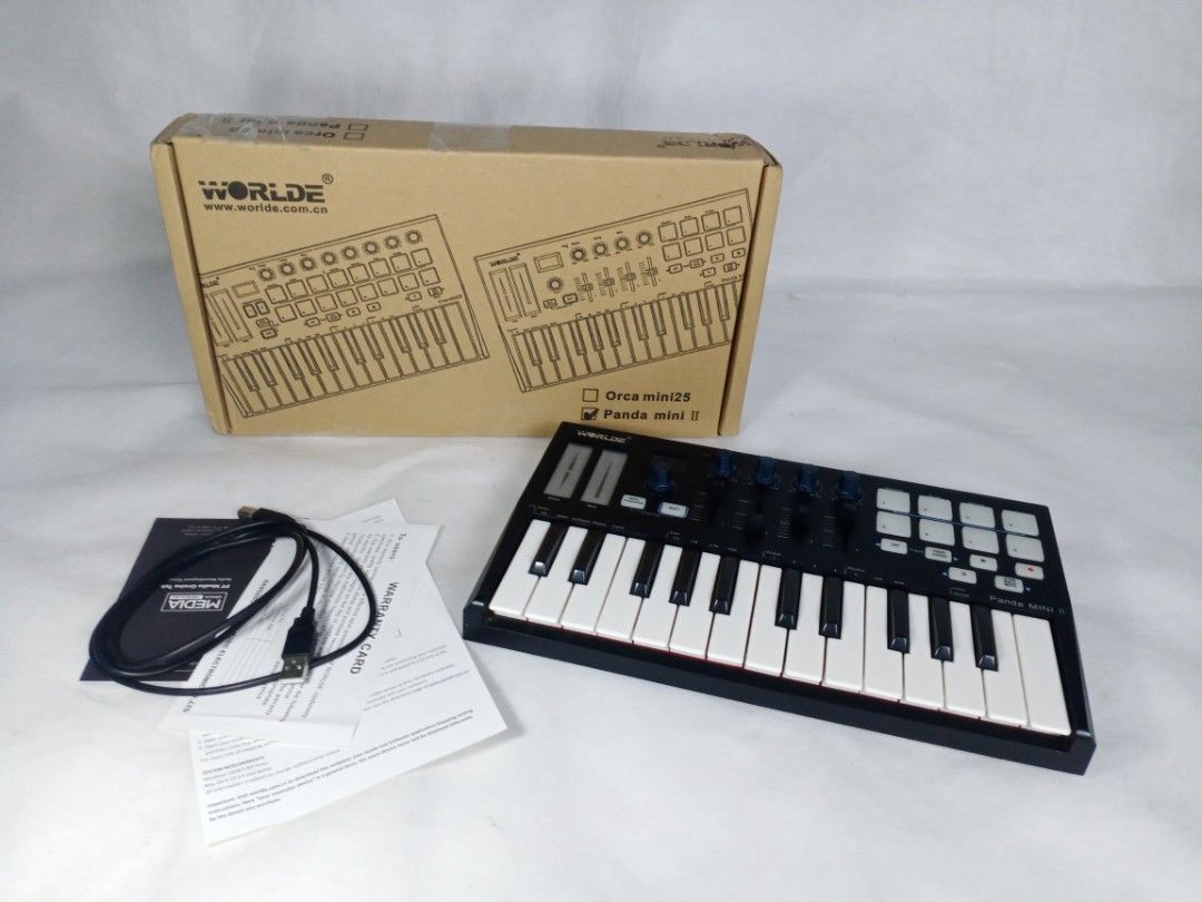WORLDE PANDA MINI 2 MIDI CONTROLLER II CONTROLER MK2 MKII 25 KEYS ...