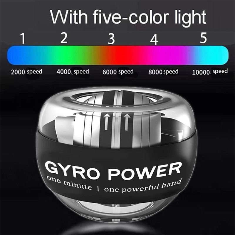Wrist Pawer Ball Metal LED Gyroball Forearm Muscle Trainer Hand ...