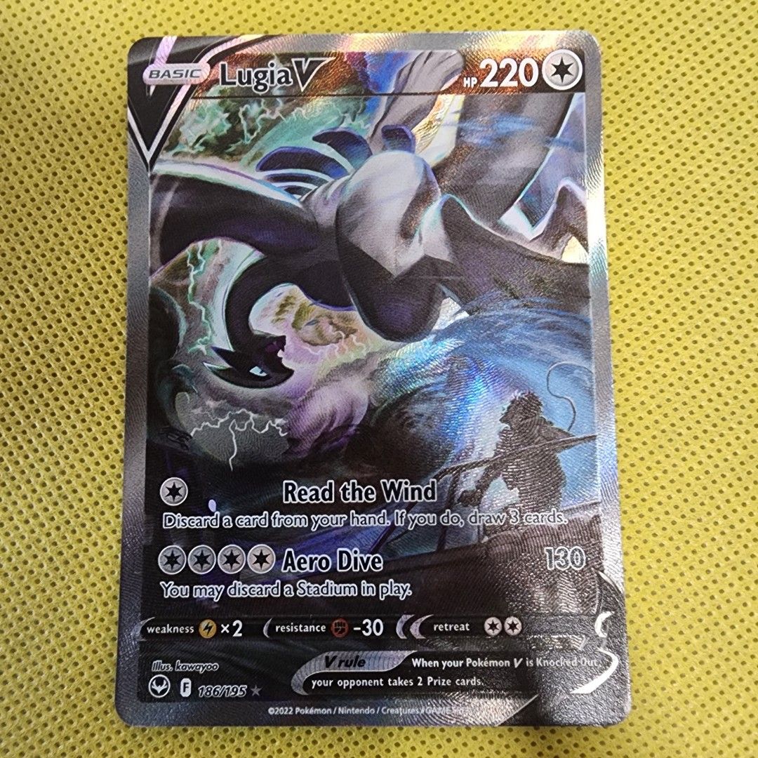 WTS - Lugia V Alternate Art Alt AA #186 Silver Tempest ST Pokemon TCG ...