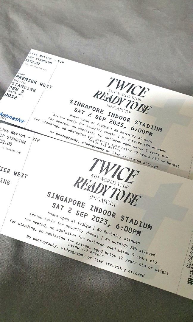 wts twice vip standing concert 5th world tour ready to be rtb day 1 day ...