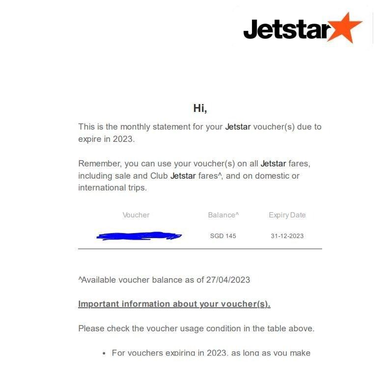 $145 Jetstar Voucher, Tickets & Vouchers, Flights & Overseas ...