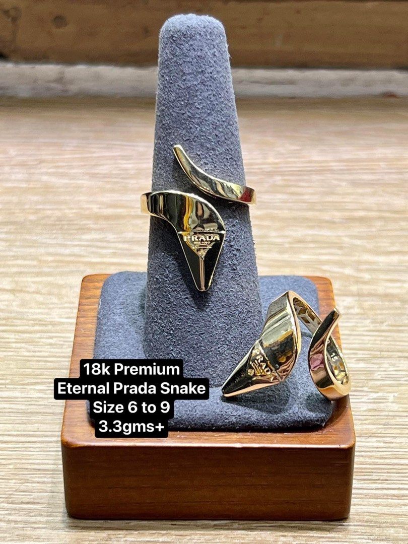 18K Saudi Gold Eternal P Snake Ring and Bangle on Carousell