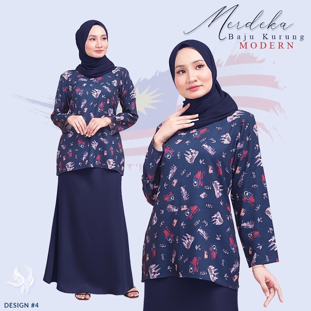 Merdeka 2023 Viral Baju Kurung Moden with Merdeka print, Women's ...