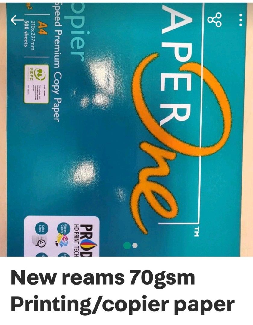 70g A4 Printing paper, Hobbies & Toys, Stationery & Craft, Stationery & School Supplies on Carousell