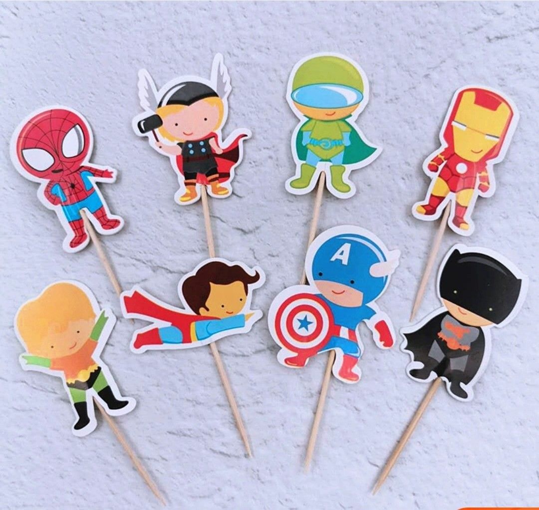 8pc One Piece Cupcake Toppers Birthday Cake Decoration Party Luffy ...