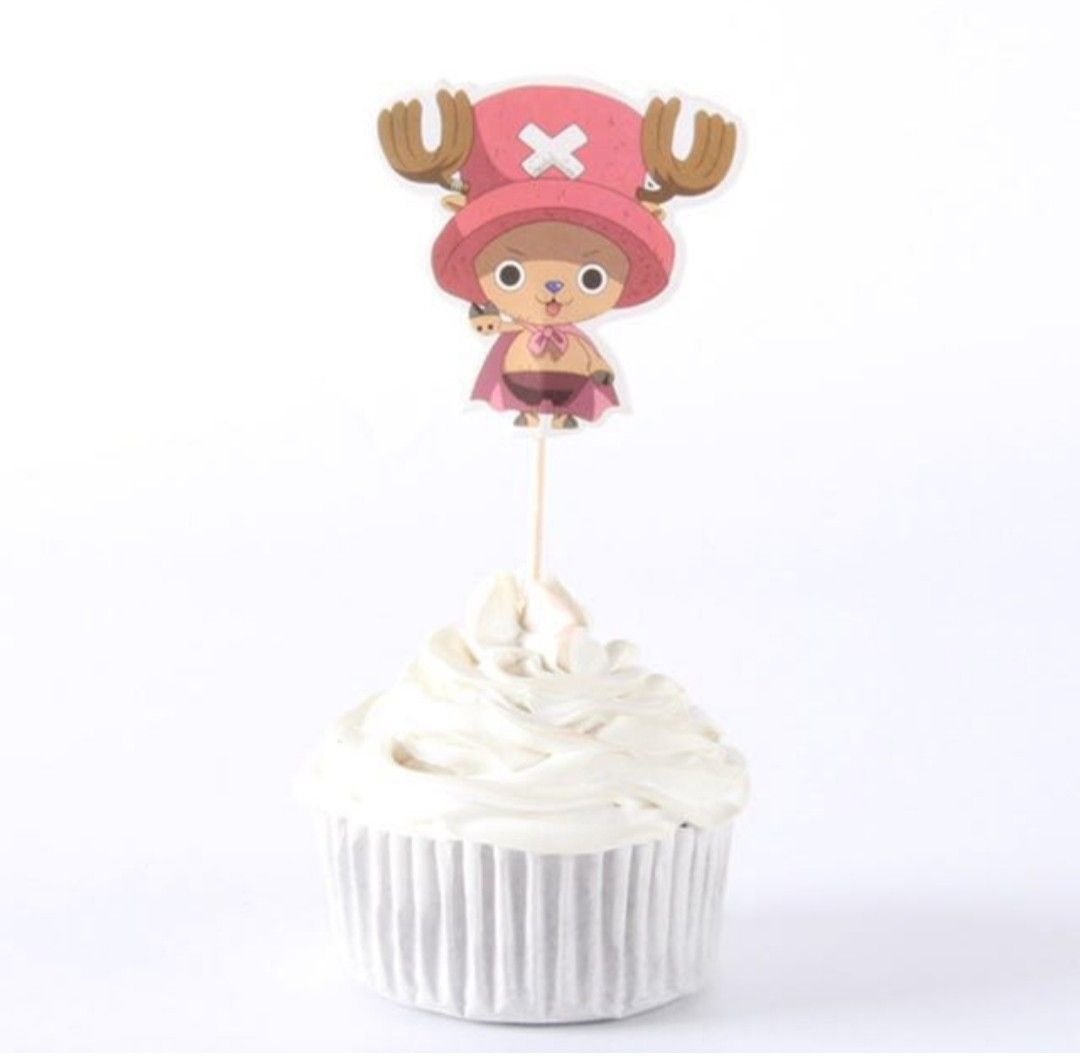 8pc One Piece Cupcake Toppers Birthday Cake Decoration Party Luffy ...