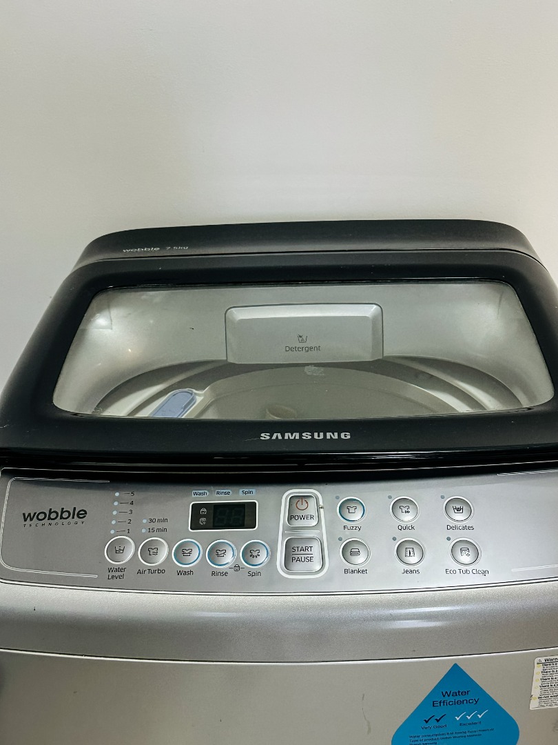 [ Sale ] Samsung 7.5kg Top Load Washing Machine - Wobble Technology, TV ...