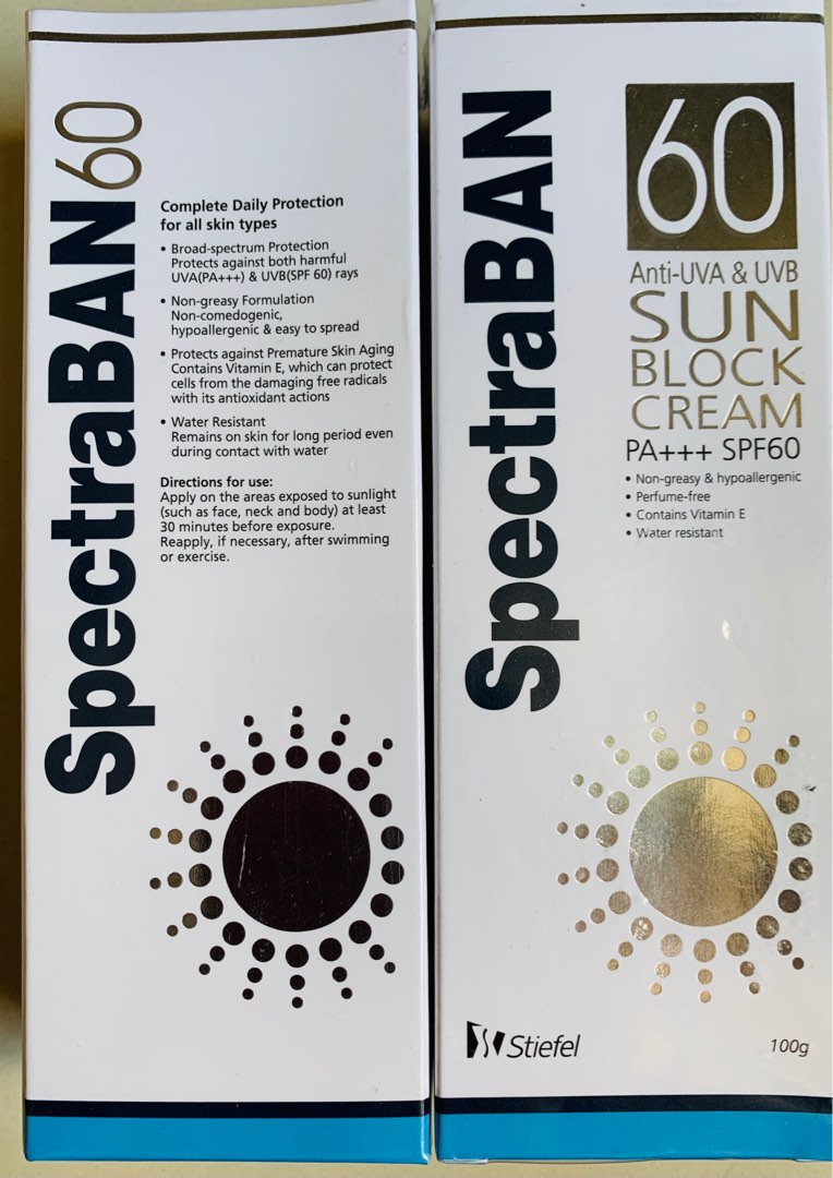 (全新現貨) SpectraBAN™ 詩蓓白TM 高效 Sun Block Cream SPF 60 Sunblock, 美容＆化妝品, 健康 ...
