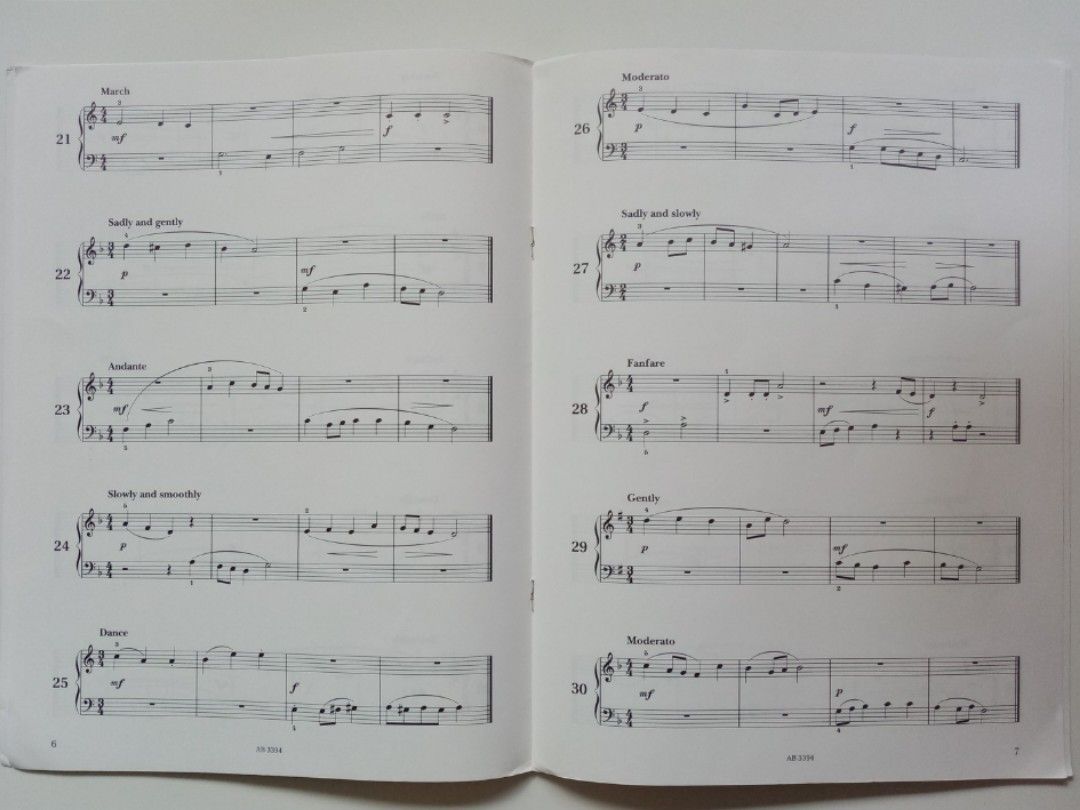 ABRSM Grade 1 Piano Specimen Sight-Reading Tests, Hobbies & Toys, Music ...