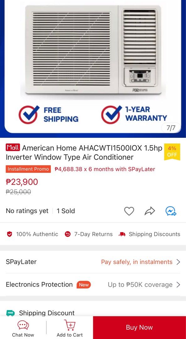 American Home R32 advance inverter, TV & Home Appliances, Air ...