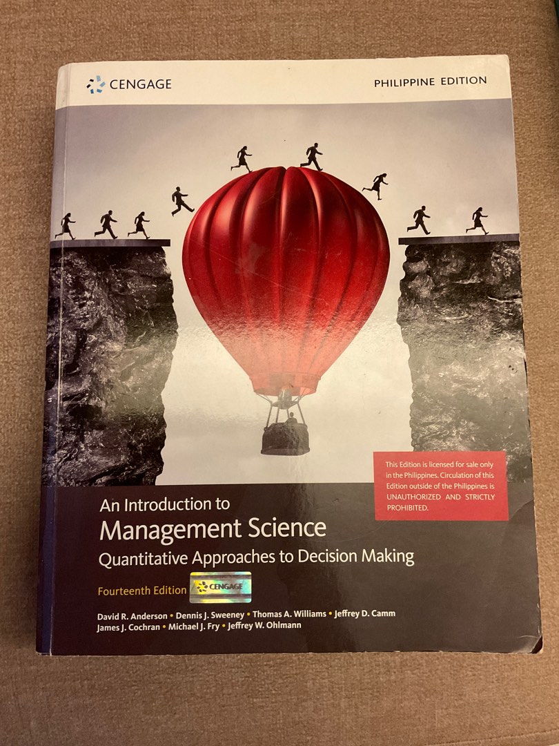 An Introduction To Management Science Quantitative Approaches To