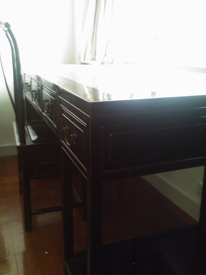 Antique Chinese Study Desk and Chair, Furniture & Home Living ...