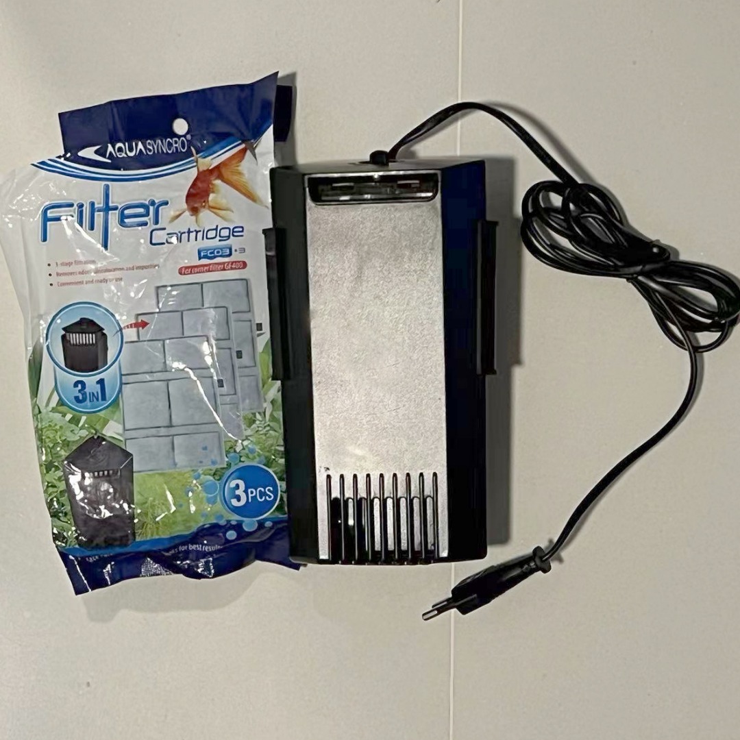 Aquasyncro GF400 Corner Internal Filter for Aquariums, Terrapin and ...