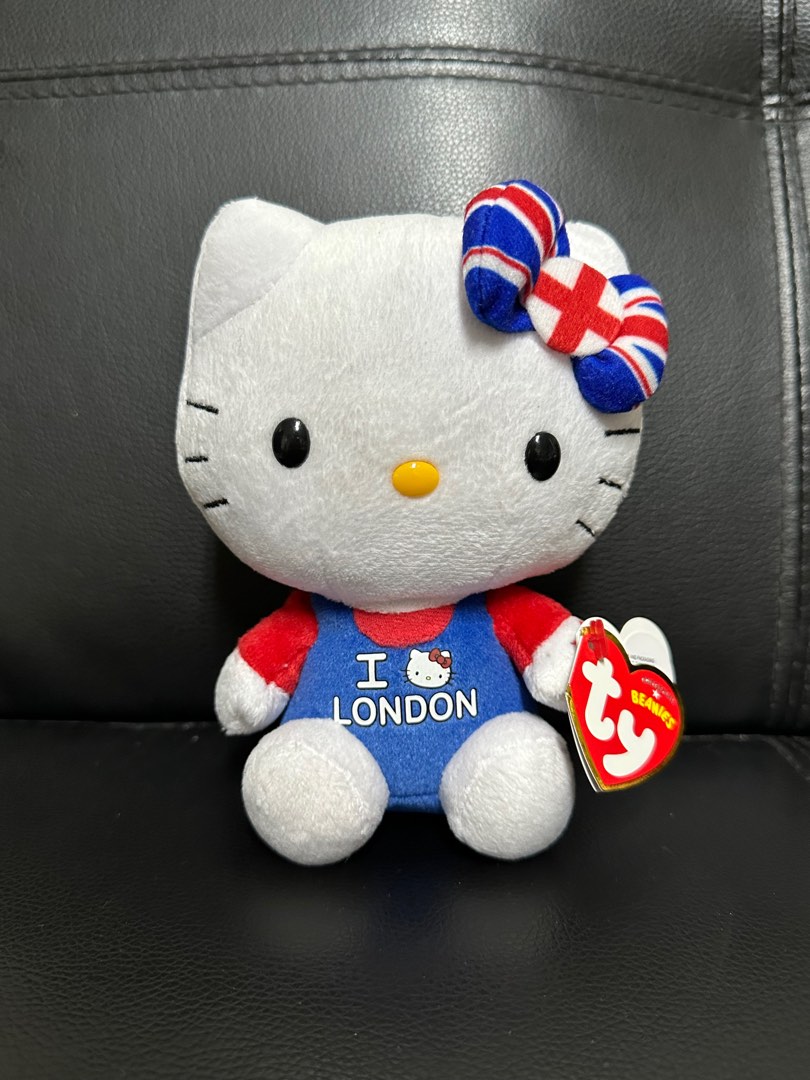 Authentic sanrio hello kitty i love london beanie babies, Hobbies ...