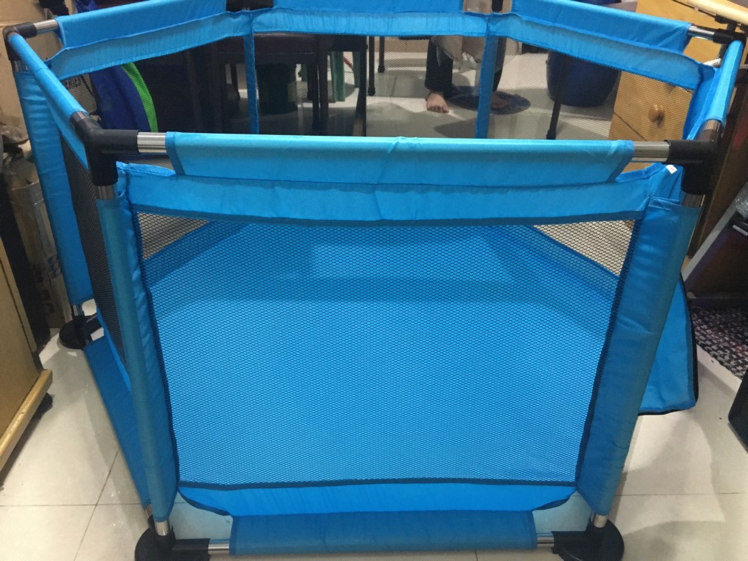 Baby blue octagon crib, Babies & Kids, Going Out, Other Babies Going ...