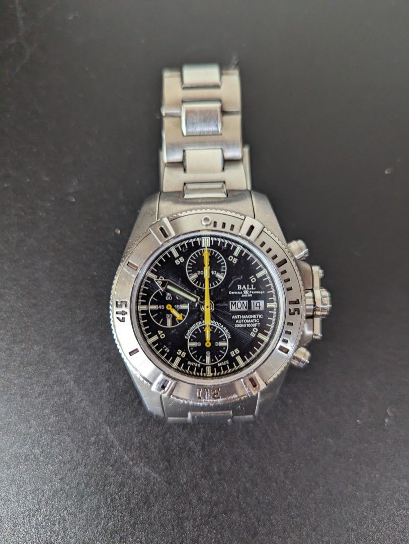 Ball Engineer Hydrocarbon wrist watches: Titanium Chronograph DC1016A ...