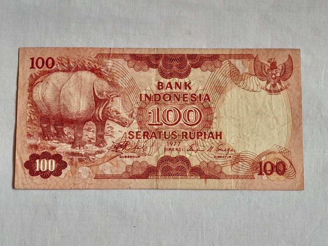 Bank Indonesia Banknote 100 Seratus Rupiah 1977, Hobbies & Toys ...