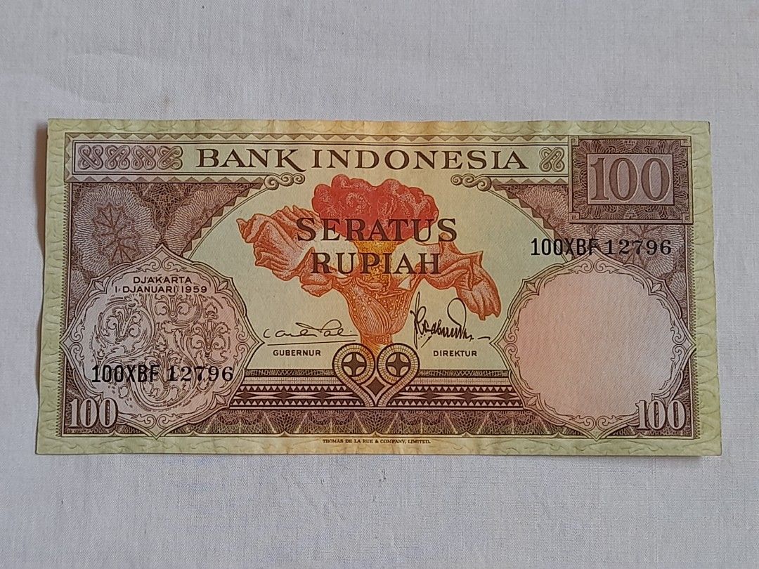 Bank Indonesia Banknote 100 Seratus Rupiah 1959, Hobbies & Toys ...