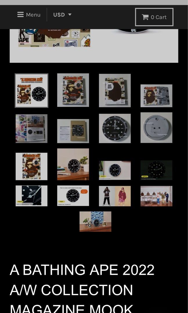 BAPEX BAPE 2022 A BATHING APE CLOCK Emook Magazine Desk Clock Watch ...