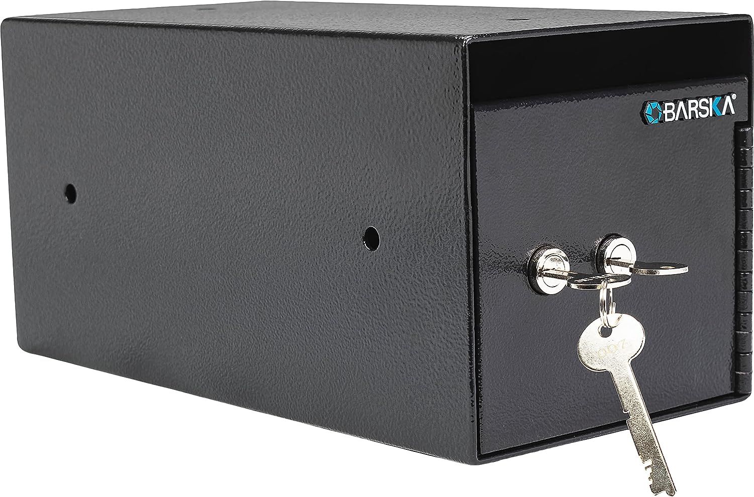 Barska AX13708 Dual Key Depository Drop Safe Lock Box for Cash ...
