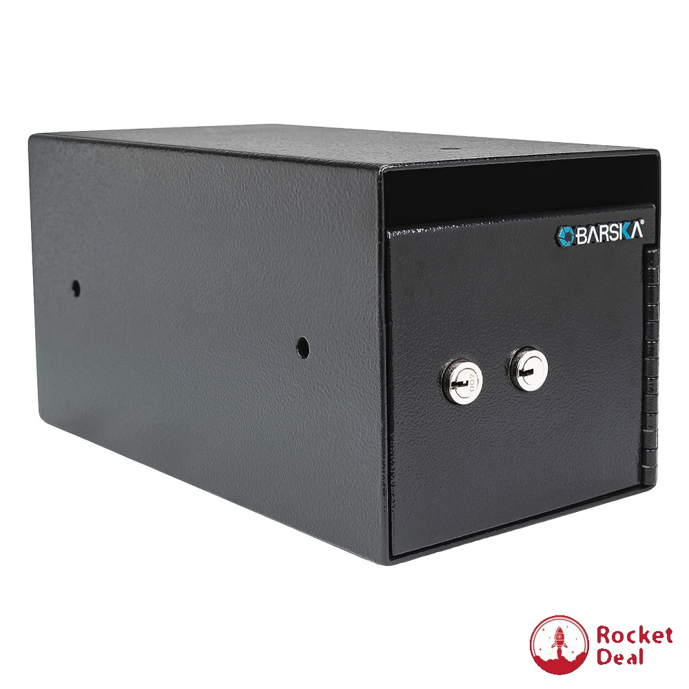 Barska AX13708 Dual Key Depository Drop Safe Lock Box for Cash ...
