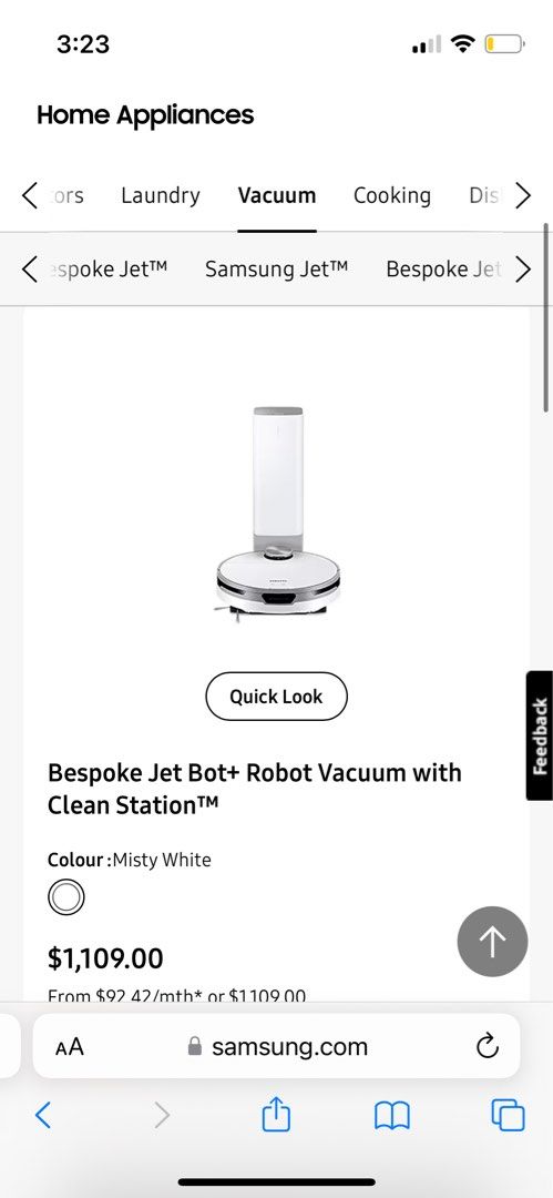 Bespoke Jet Bot+ Robot Vacuum with Clean Station, TV & Home Appliances ...