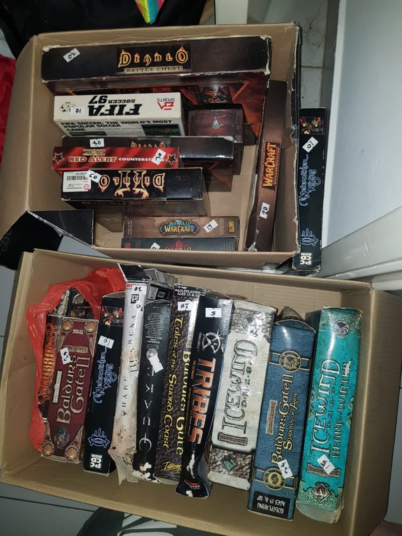 Baldur Gate old school Big box Pc games video games diablo Warcraft ...