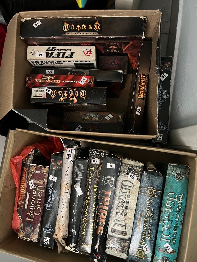 Baldur Gate old school Big box Pc games video games diablo Warcraft ...