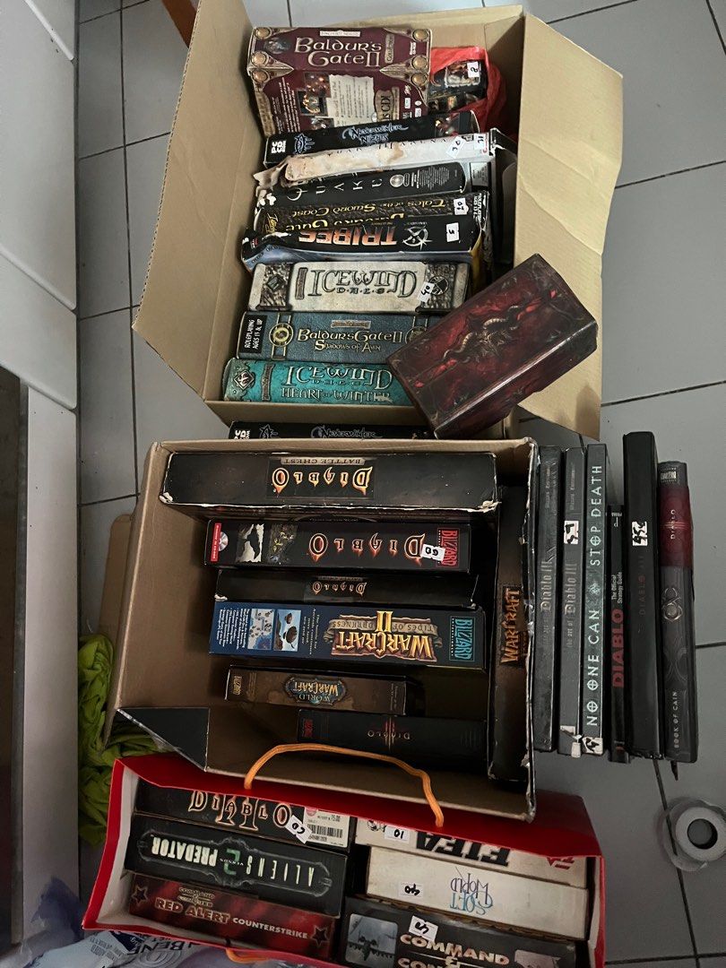 Baldur Gate old school Big box Pc games video games diablo Warcraft ...