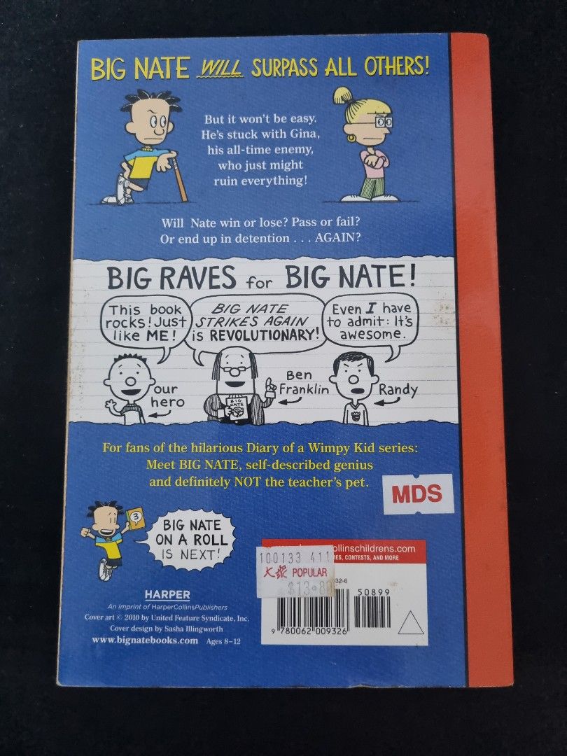 Big Nate Strikes Again by Lincoln Peirce, Hobbies & Toys, Books ...