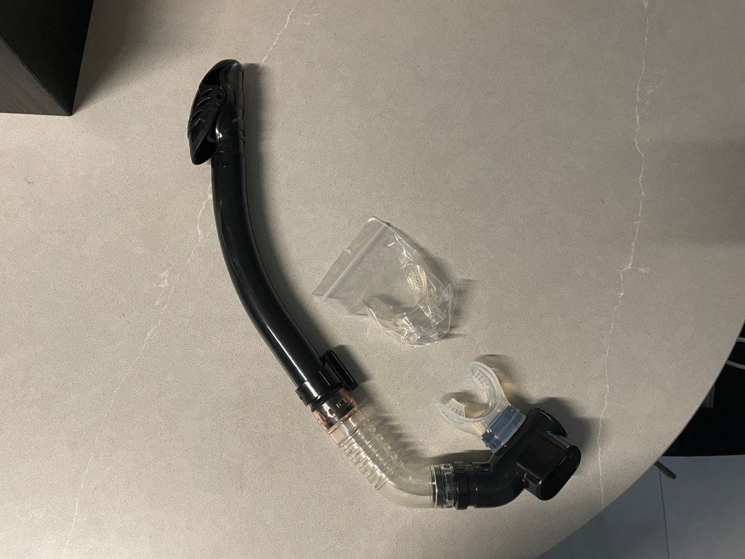 Black Snorkel w/ Splash guard and Purge Valve, Sports Equipment, Other ...