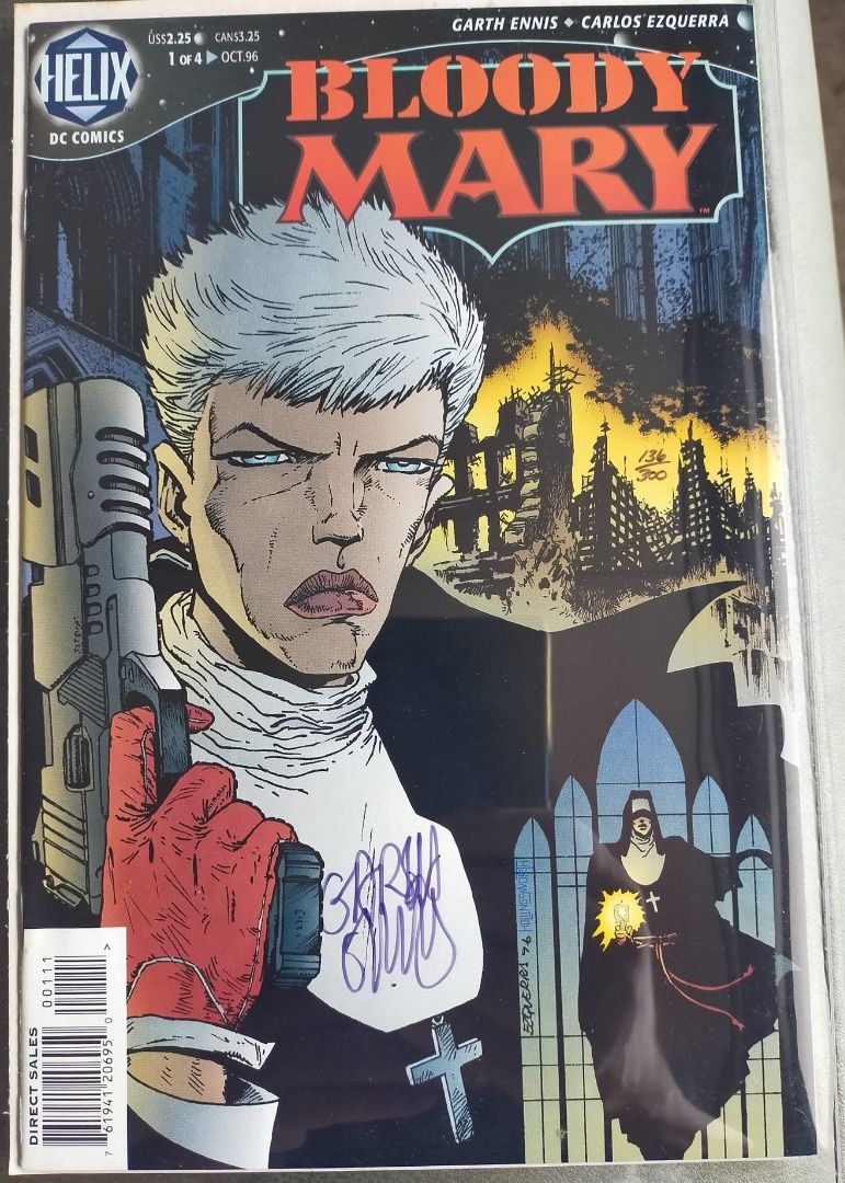 BLOODY MARY #1- SIGNED BY GARTH ENNIS - DF COA 136/300 - DC COMICS ...