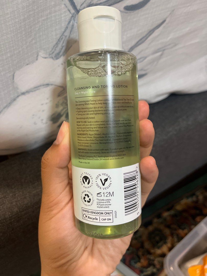 Boots Tea Tree and Witch Hazel Cleansing and Toning Lotion, Beauty ...