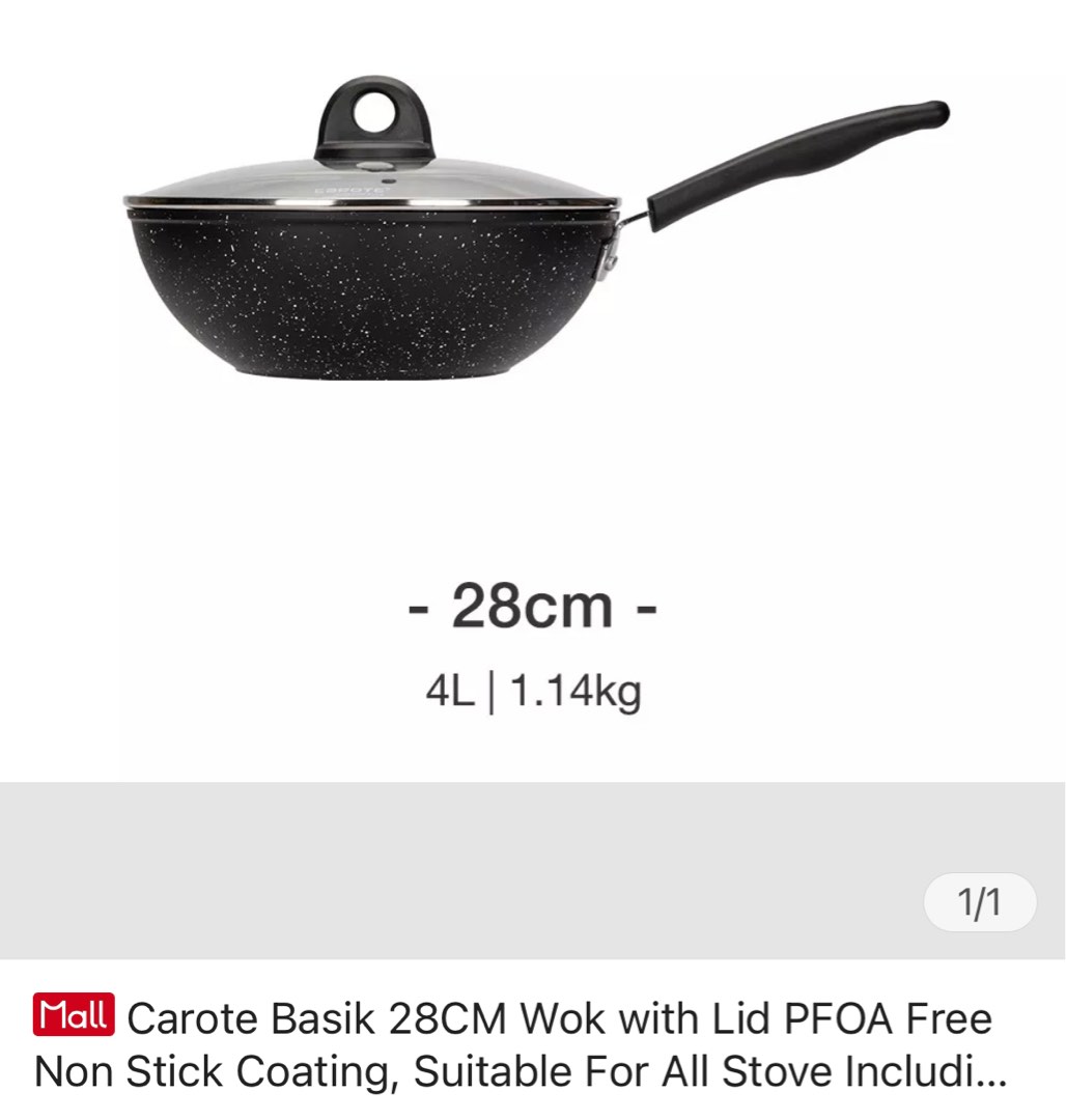 Carote 28cm Wok, Furniture & Home Living, Kitchenware & Tableware ...