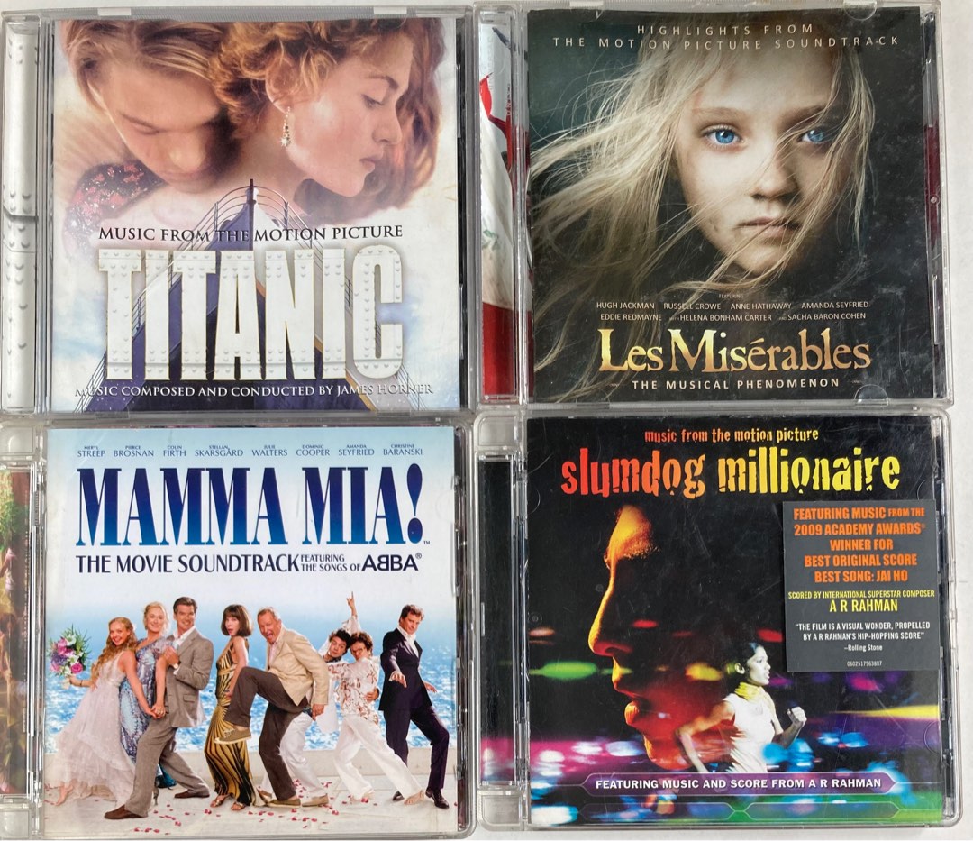 CD - Titanic , Les Miserables , Manna Mia, Slumdog Millionaire, Hobbies & Toys, Music & Media ...