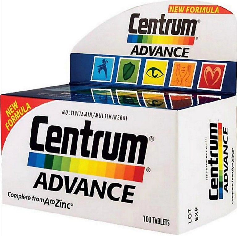 Centrum Advance Multivitamin 100s, Health & Nutrition, Health ...
