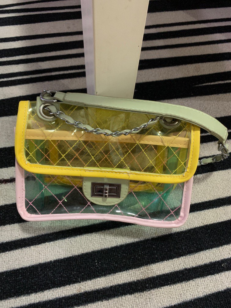 Clear bag multi color lucu tas konser, Barang Mewah, Tas & Dompet di ...
