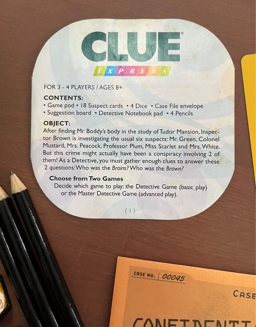 CLUE EXPRESS GAME, Hobbies & Toys, Toys & Games on Carousell